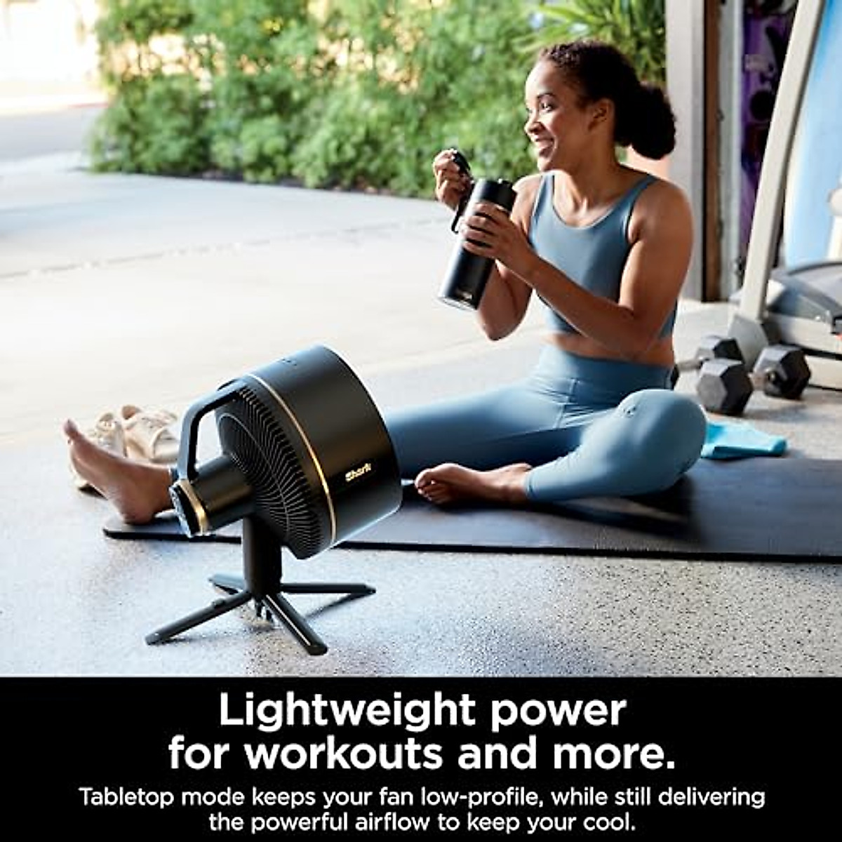 Shark FlexBreeze Indoor Fan for Home, Office & Bedroom, Corded & Cordless, Pedestal & Tabletop Oscillating Fan with Remote, Portable with InstaCool Misting Attachment for Outdoor Usage, FA222