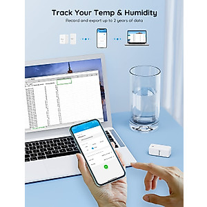 Govee Hygrometer Thermometer 3Pack H5100, Mini Bluetooth Temperature Humidity Sensor with APP Notification Alert, 2 Years Free Data Storage Export, 230 Feet Connecting Range