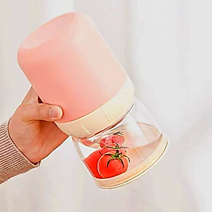 Xunyou Insulated Yogurt Container with Topping Cereal or Oatmeal Cup, Reusable Portable Leak-Proof Food Storage Jar with Lid and Spoon, Breakfast On the Go Cup for Milk, Granola, BPA Free, Pink