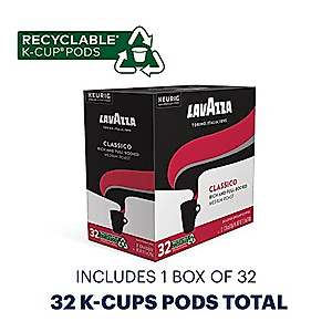Lavazza Classico Single-Serve Coffee K-Cups for Keurig Brewer, Classico, 32 Count
