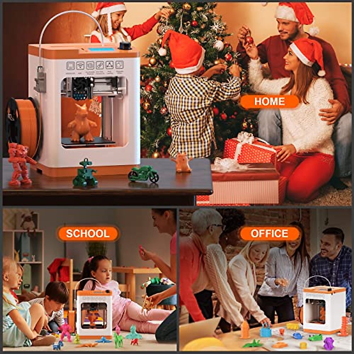 WEEFUN Newest TINA2 S 3D Printer, Ultra Silent Mainboard Mini 3D Printer with Heatable PEI Platform, WiFi Fast Print, Auto Bed Leveling DIY 3D Printers with Resume Printing, Fully Open Source
