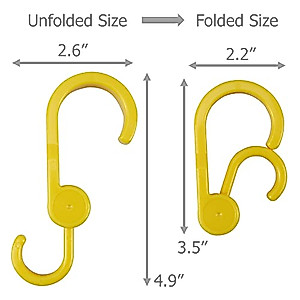EIKS 6 Sets Rotatable S Shaped Hooks Multi Purpose for Clothes Laundry Bags Towels Door Knobs Shopping Carts