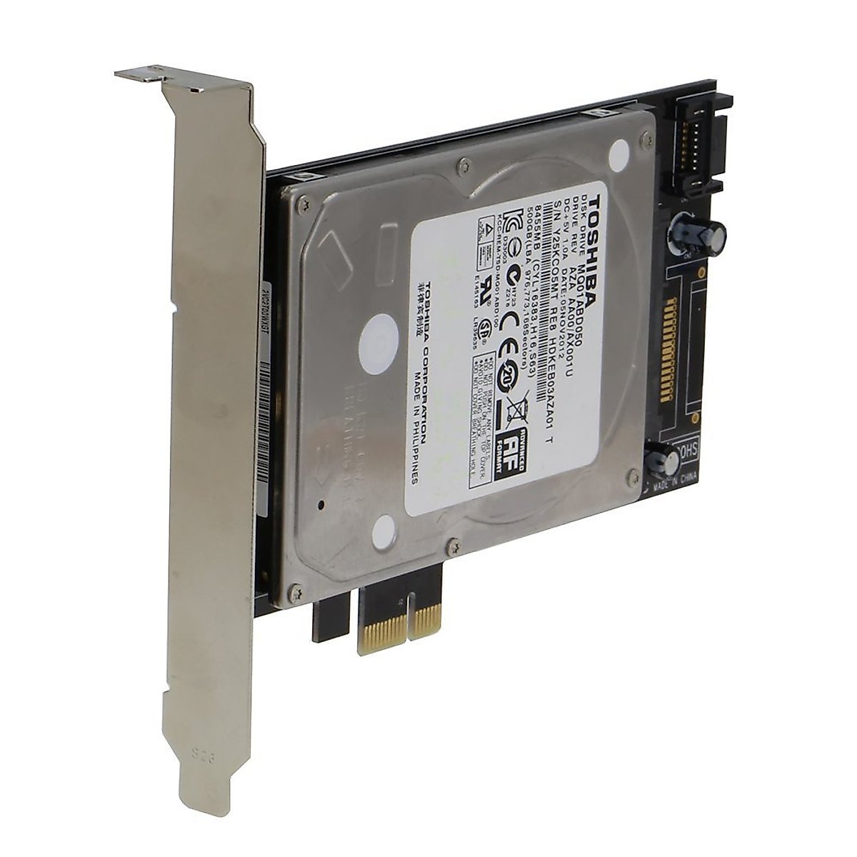 Sedna PCI Express (PCIe) SATA III (6G) SSD Adapter with 1 SATA III Port (with Built in Power Circuit, no Need SATA Power Connector, Best for Mac), SSD not Included