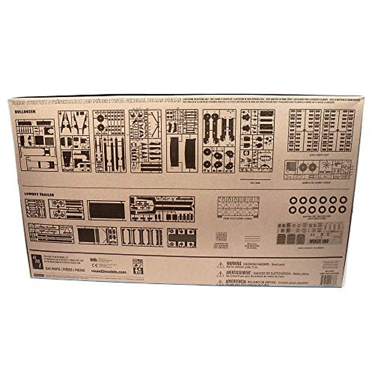 AMT Lowboy Trailer & Bulldozer Combo 1:25 Scale Model Kit (AMT1218)