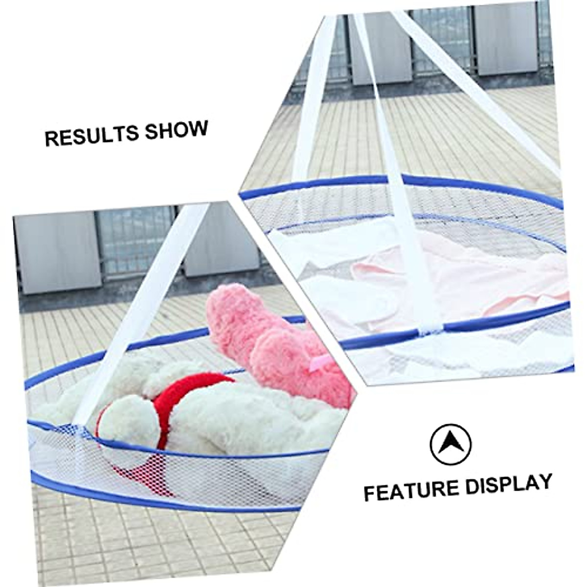 HOMSFOU 2pcs Drying Rack Foldable Laundry Rack Hanging Dry Windproof Cloth Dryer Outdoor Clothes Airer Drying Basket Single-Layer Clothes Basket Drying Hanger Sock Hanger Drying line Flat