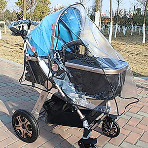 CLARA Universal Baby Stroller Rain Cover Baby Carriage Wind Shield Waterproof Covers(Transparent)