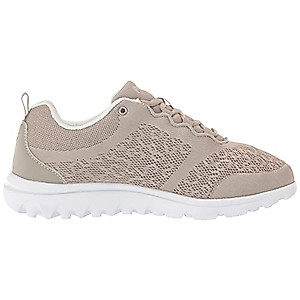 Propét Women's TravelActiv Sneakers, Taupe, 9.5 X-Wide US