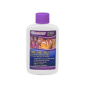 DrTim's Aquatics Reef One & Only Nitrifying Bacteria – For Reef, Nano and Seahorse Aquaria, New Fish Tanks, Aquariums, Disease Treatment – H20 Pure Fish Tank Cleaner – Removes Toxins – 2 Oz. (400)