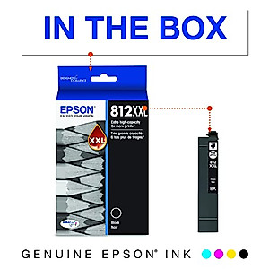 EPSON T812 DURABrite Ultra Ink Extra-high Capacity Black Cartridge (T812XXL120-S) for select Epson WorkForce Pro Printers
