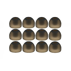 12pcs (TRS-B) Medium (M) Replacement Ear Adapters Earbuds Ear Tips Compatible with Sennheiser IE Series, CX Series, CXC Series, CXL Series, OCX Series, and MM Series In Ear Earphones Headphones