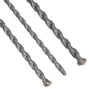 3pc Long Masonry Drills For Bricks Blocks Concrete Carbide Tips 400mm 8-12mm