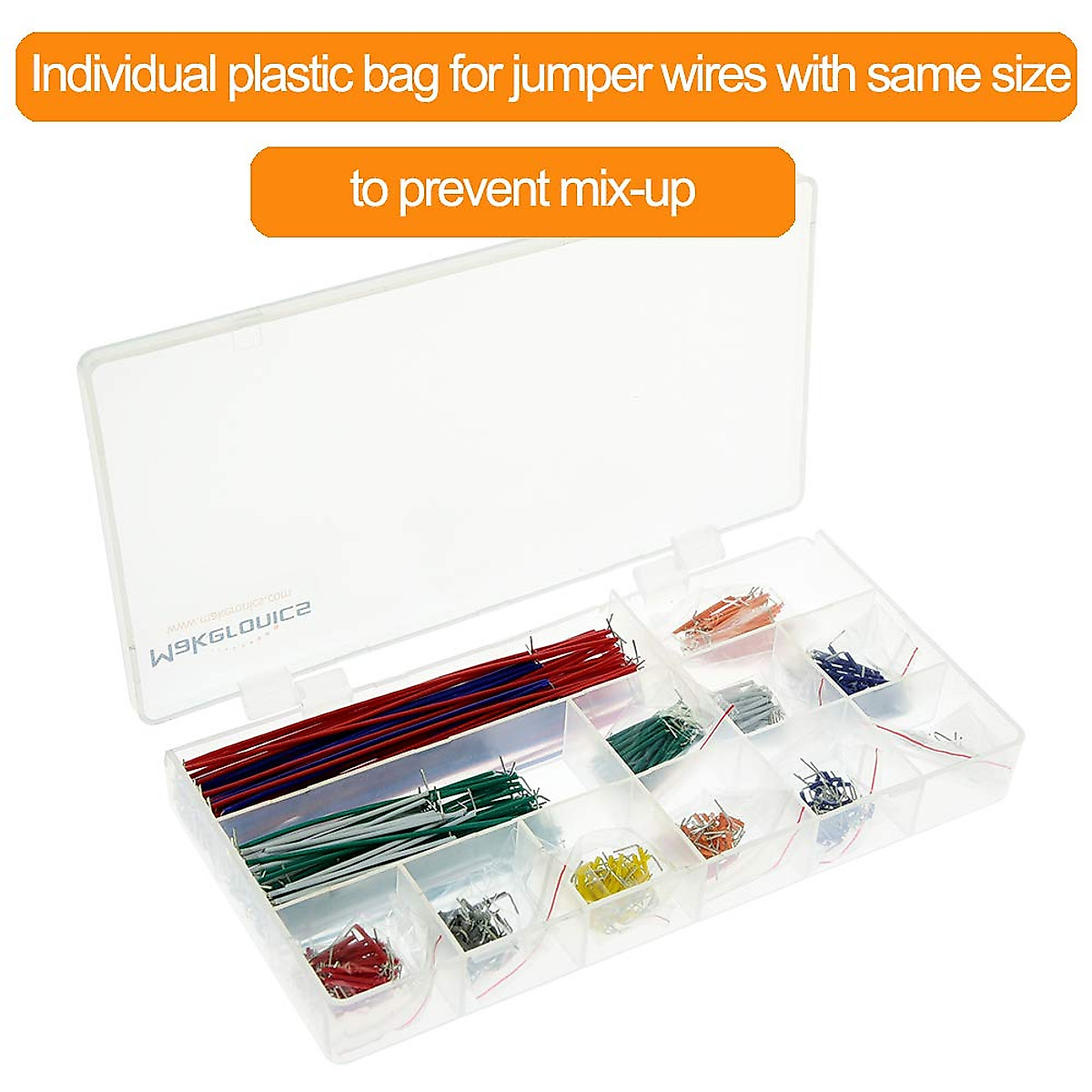 Makeronics 560 PCS Pure Copper Jumper Wires Kit |Solderless Breadboard Wires With 14 Assorted Length for Solder Circuits | Electronics | Arduino or Raspberry Pi
