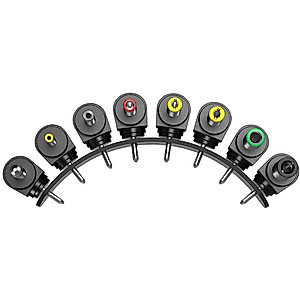 SoulBay Universal Power Supply AC to DC 3V 4.5V 5V 6V 7.5V 9V 12V Multi Voltage Power Adapter with 8 Plugs for Center Negative(-) Tip Negative Effects Pedals Keyboards Instrument - 2A Max