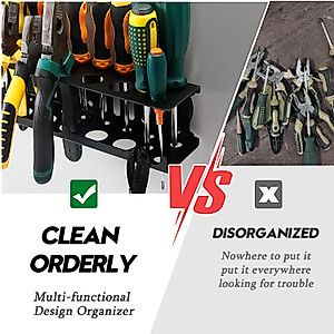 Magnetic Screwdriver Holder, Screwdriver Organizer, Magnetic Pliers Organizer, Punch-free Design is Suitable for Metal Surfaces of Various Tool Box Carts, Nail Boards, Garage Tool Racks, Workbenches