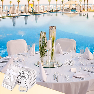 24PCS 25th Birthday Party Favors for Guests,Number 25 Silver Wedding Anniversary Beer Bottle Openers Gifts, Decorations,Souvenirs for Guests for Bridal Shower Favors (24, 25)