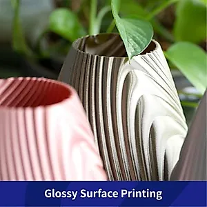 JUSTMAKER PLA Silk 3D Printer Filament, Upgrade Cardboard Spool, Silk Shiny Filament, Dimensional Accuracy +/-0.03mm, 1.75mm, 1kg, Blue