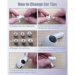 [3 in 1]2022 AirPods Pro 2 Case with Cleaner Kit&Replacement Ear Tips,Air Pods Pro 2nd Generation Silicone Protective Cover,Cleaning Pen for Air Pods Pro Eartips with Noise Reduction Hole(S/M/L),Black