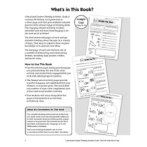Evan-Moor Critical and Creative Thinking Activities Teacher's Resource Book, Grade 2