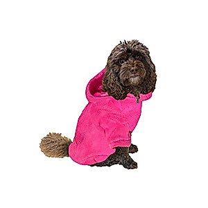 Plush For Life Dog Hoodie for Girls, Dog Sweater Warm Cute Cozy Pet Clothes Dog Winter Coat, Pet Gifts, Fuchsia, X Large