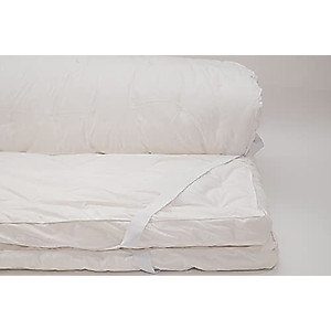 Sleep and Beyond myWoolly Latex Topper, 100% Natural Wool and Latex Filled Mattress Topper,3 in Thick, King 76x80, Ivory