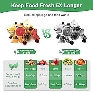 SelePow VP06+ Mason Jar Vacuum Sealer, Electric Vacuum Sealer for Jars with Wide and Regular Mouth Mason Lids, Cordless Handheld Jar Vacuum Sealer for Food Storage, Ideal Present for Mom, Wife, Black