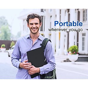 PONKLOIE Portable Monitor for Laptop 15.6” FHD 1080P Laptop Monitor, External Screen Computer Display with Speakers USB C HDMI Computer Monitor for MacBook Pro PC PS5, Include Smart Cover