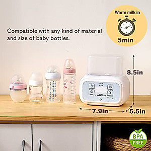 Baby Bottle Warmer Milk Pot LARUTAN 9in1 Baby Food Warmer (White)