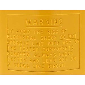 IDEAL INDUSTRIES INC. 61-076 Vol-Con Solenoid Voltage Tester with Vibration Mode, AC/DC Voltage Level Testing, CATIII for 600v, Yellow