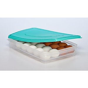 Buddeez [Made in USA] Deviled Egg Carrier with Lid | Deviled Egg Tray with Lid | Deviled Egg Container(s) are Stackable and hold 24-Eggs