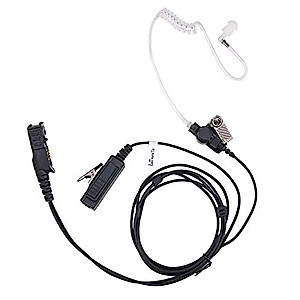 LEIMAXTE XPR3300e Earpiece for Motorola Radio XPR3500 XPR3500e XPR3000 XPR3300 with Mic PTT XPR 3300 3500 3300e 3500e Walkie Talkie Headset Security Acoustic Tube Surveillance Headphone