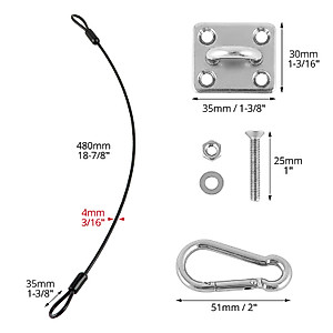 QWORK Black Garbage Trash Can Locks with Adjustable Wire Ropes, Heavy-Duty Stainless Steel Hasps, Rust-Resistant Hardware, Quick Installation, 4 Pcs