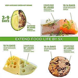 Sous Vide Bags 56 PCS Vacuum Save Sealer - 35 Reusable Vacuum Food Storage Bags for Anova and Joule Cookers - 3 sizes Sous Vide Bag Kit with Pump - 4 Sealing Clips - 4 Sous Vide Bag Clips with Handheld Food Vacuum Sealer