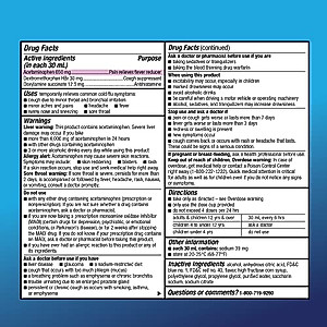 Amazon Basic Care Nighttime Cold & Flu Relief, Pain Reliever, Fever Reducer, Cough Suppressant, Antihistamine, Cherry Flavor, 12 Fluid Ounces