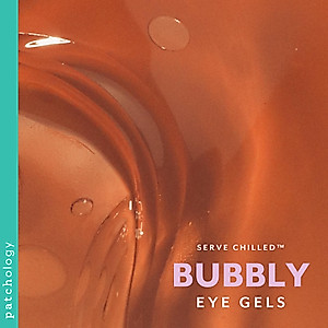 Patchology Serve Chilled Bubbly Eye Gels with Niacinamide, Hydrating Under Eye Patches with Niacinamide and Vitamin C, Under Eye Gel Pads with Gel Technology, Facial Skin Care Products - 5 Pairs