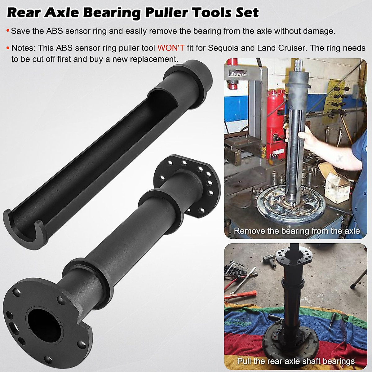 09521-25011 Rear Axle Shaft Bearing Puller Tools Set for Toyota Trucks, Fits for Frontier 2005-2017/for Xterra 2015-2017/for Suzuki Equator 2009-2012/for Tacoma 1995-2016/for Land Cruiser 1998-2008