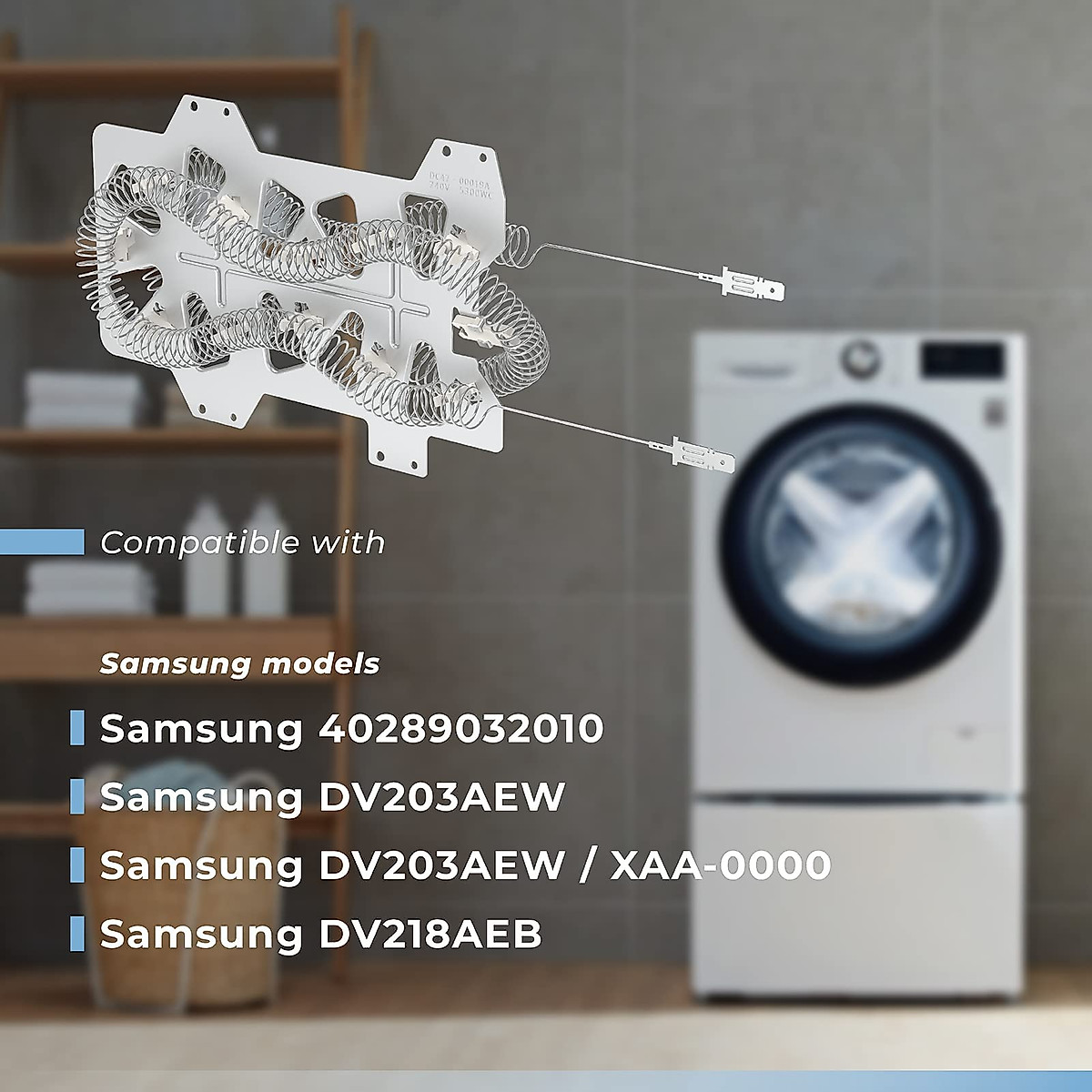 MAYITOP Dryer Heating Element Exact fit for Samsung DV40J3000EW/A2-0000, Samsung DV448AEE/XAA-0000, Samsung DV209AEW/XAA-0001 Dryers