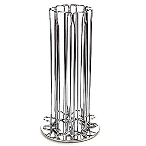 Lily's Home Coffee Capsules Holder Carousel Compatible with Nespresso Coffee Pods. Holds 80 Nespresso Pods - Chrome. IMPORTANT - This holder does NOT hold K-Cup capsules or the Vertuoline Capsules.