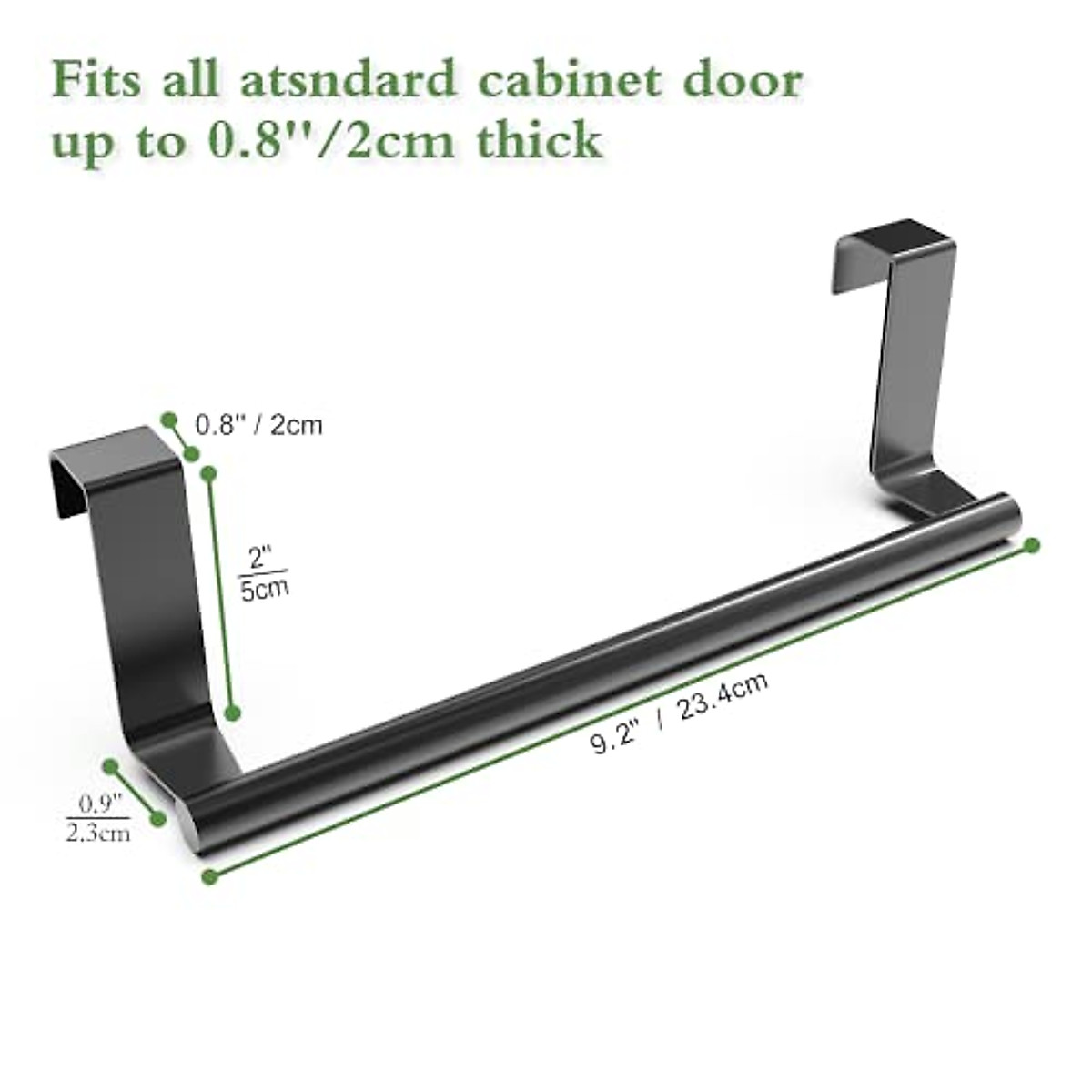 Towel Rack for Cabinet, Strong Steel Kitchen Over Cabinet Towel Bar Rack