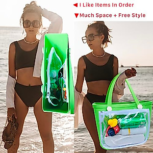 Lopau Accessories Inserts for Bogg Bag, 2 Packs Bag Insert Organizer Divider Storage Pouch for Rubber Tote Bag, Pool Bag Divider Beach Necessities, Ideal for Vacation Makeup Key Phone Cup Drink Holder