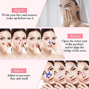 7 Pieces Nose Up Lifting Shaper Clips Set Nose Bridge Slimming Tool Silicone Lifter Beauty Clip Tools for Wide Low Curved Big