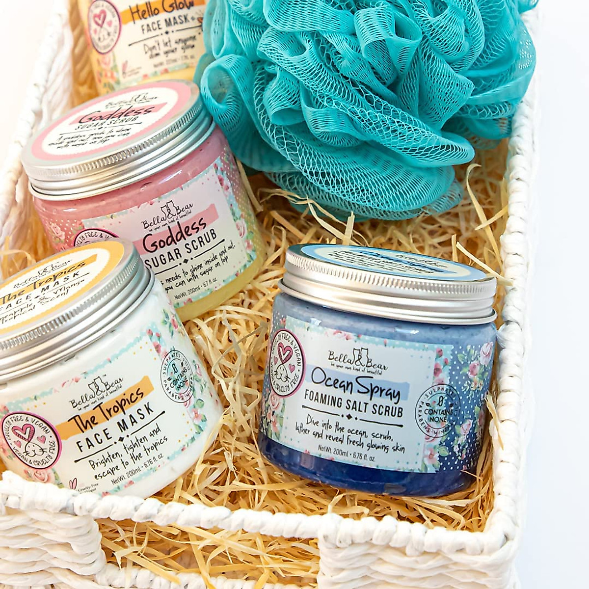 Bella & Bear Ocean Spray Scrub, No Sulphates, Parabens, No Harmful Chemicals, Cruelty-Free, Vegan-Friendly, Exfoliating, 6.7oz