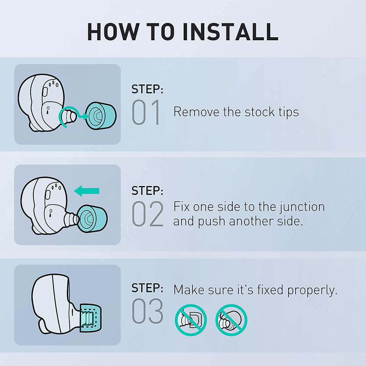 Memory Foam Tips for Sony WF-1000XM4 / WF-1000XM3, Anti-Slip Replacement Ear Tips for Sony True Wireless Earphones，Fit in The Charging Case, Perfect Noise Cancellation, 3 Pairs (Medium, Gray)