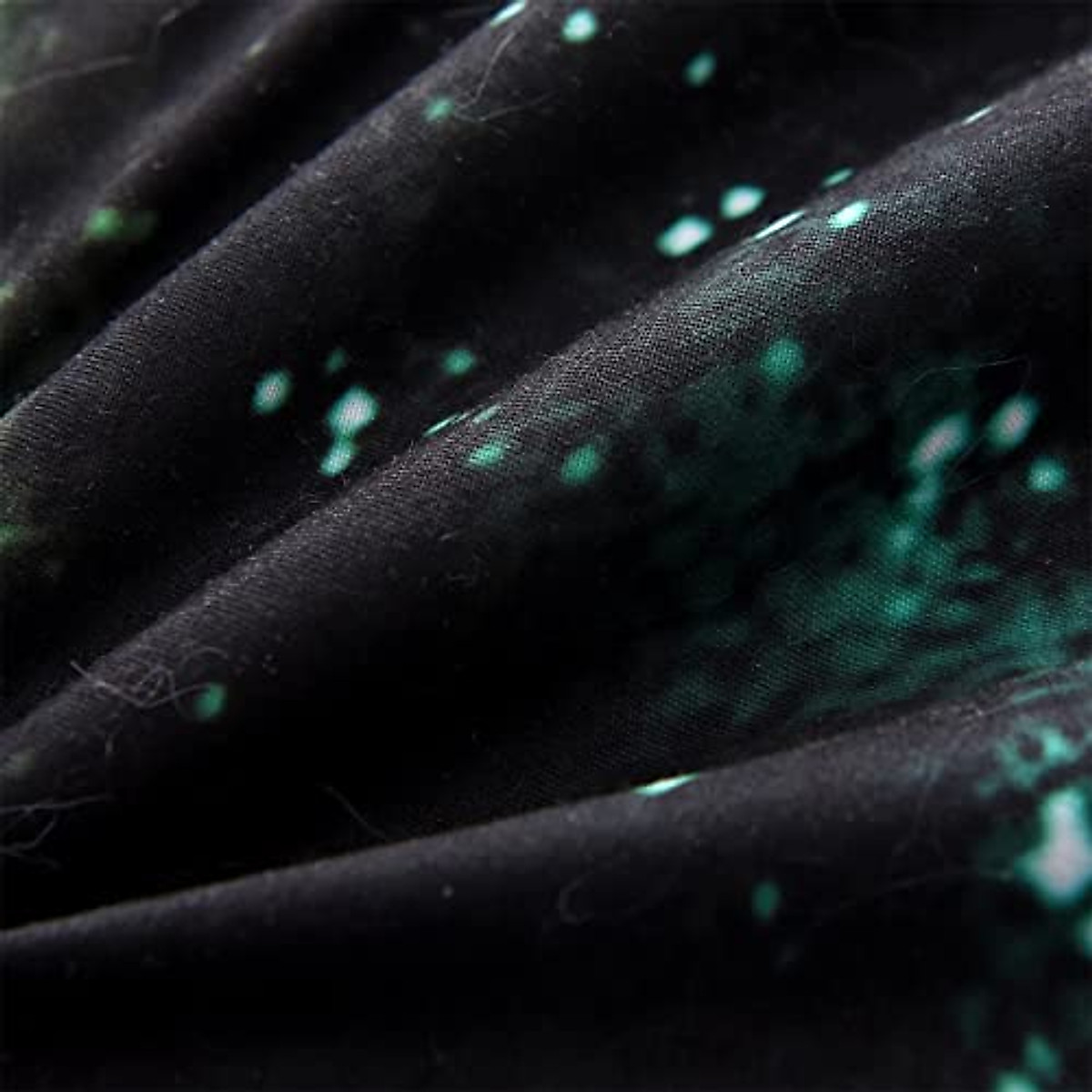 A Nice Night Black and Blue Galaxy Bedding Sets 3D Printed Cloud Quilt Comforter Sets with 2 Bedroom Pillow Covers Twin Size