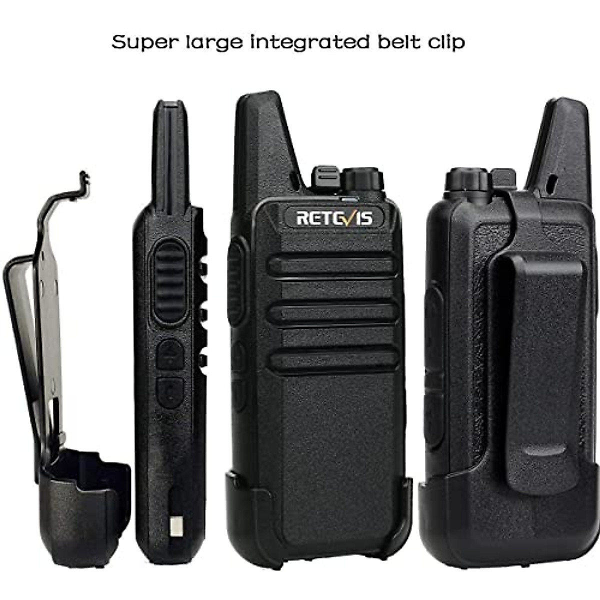 Retevis RT22 2 Way Radios Walkie Talkies,Rechargeable Long Range Two Way Radio,16 CH VOX Small Emergency 2 Pin Earpiece Headset,for School Retail Church Restaurant (Packed in Pairs with 5 Boxes)