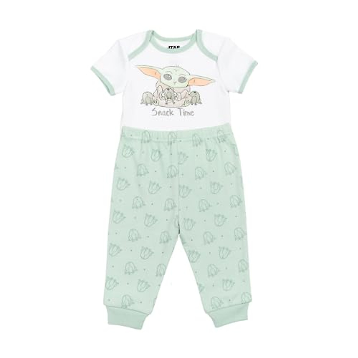 Star Wars Mandalorian Baby Yoda Newborn Baby Boys Layette Set Bodysuit Pant Bib Hat 0-3 Months