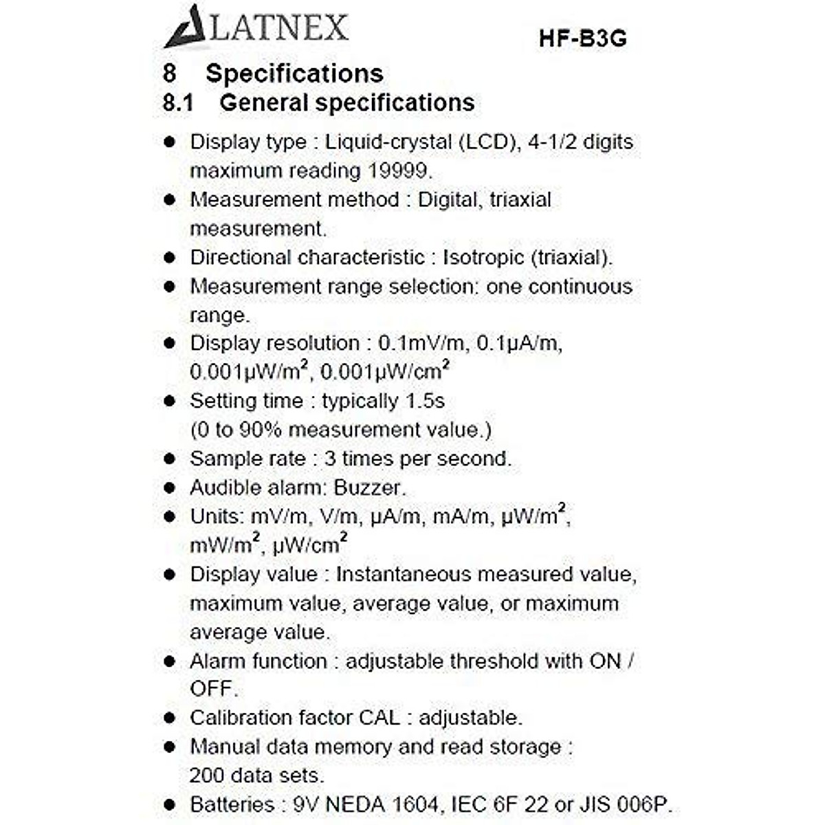 EMF Meter HF-B3G Triple Axis HF RF Analyzer and Detector Calibrated Measuring Emissions from Cell Phones, Smart Meters, Cell Towers, Microwave, Bluetooth - for EMF Home Inspections Free Support