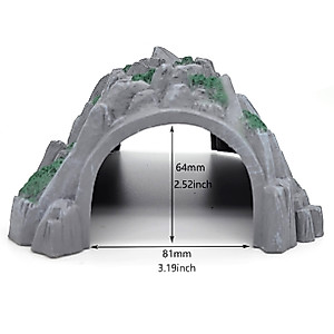 3PCS Model Train Railway Rockery Cave Tunnels Plastic 1:87 HO Scale DIY Miniature Railway Scene Accessories