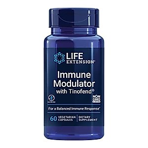 Life Extension Immune Modulator with Tinofend - For Healthy Immune System Response and Inflammatory Response – Tinospora Cordifolia Extract Supplement - Non-GMO, Vegetarian – 60 Capsules