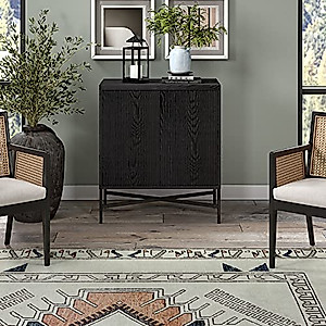 Henn&Hart Brighton Accent Cabinet, 28" Wide, Black