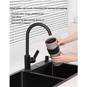 JOEY'S CHOICE 23.67oz/700ml Large Capacity Pure Titanium Double Wall Insulated Tumbler Portable Straw Ice Blaster Car Cup for Milk, Coffee, Water and Juice (Silver)